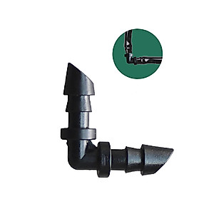 Drip Irrigation Elbow for 1/4'' Drip Irrigation Tubing Parts drip Irrigation Fittings,Pack of 60