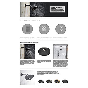 KOHLER 26290-CP Statement Multi-Function Showerhead, Wall-Mount, 3 Spray Settings, 2.5 GPM, Polished Chrome