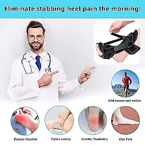 Cogetoro [2 Packs Plantar Fasciitis Night Splint, Adjustable Plantar Fasciitis Relief Night Splint for Women & Men, Relief Brace for Plantar Fasciitis Relief, Achilles Tendonitis and Foot Drop