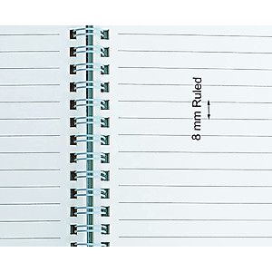 Spiral Notebook, 3 Pcs A5 Thick Plastic Hardcover 8mm Ruled 3 Color 80 Sheets -160 Pages Journals for Study and Notes (Light Pink,Light Green,Light Blue, A5 5.7" x 8.3"-Ruled)