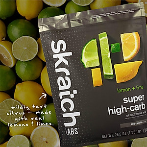 Skratch Labs Super High-Carb Hydration Powder | Carbohydrate Powder with Cluster Dextrin and Electrolytes | Endurance Energy Drink | Lemon + Lime (840 Grams) | Non-GMO, Gluten Free, Vegan, Kosher