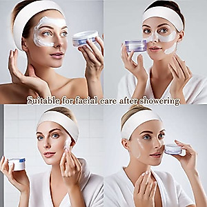 Sublaga 150 Count Disposable Headbands, White, Breathable Elastic Non-woven Fabric, Convenient for Facials, Esthetician Supplies, Salon, Day Spa, Hotel and Travel, Hairband for Women's Hair