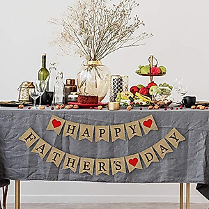 Happy Fathers Day Banner | Rustic Fathers Day Party Decoration Supplies | Fathers Day Gi1fts from Son and Daughter
