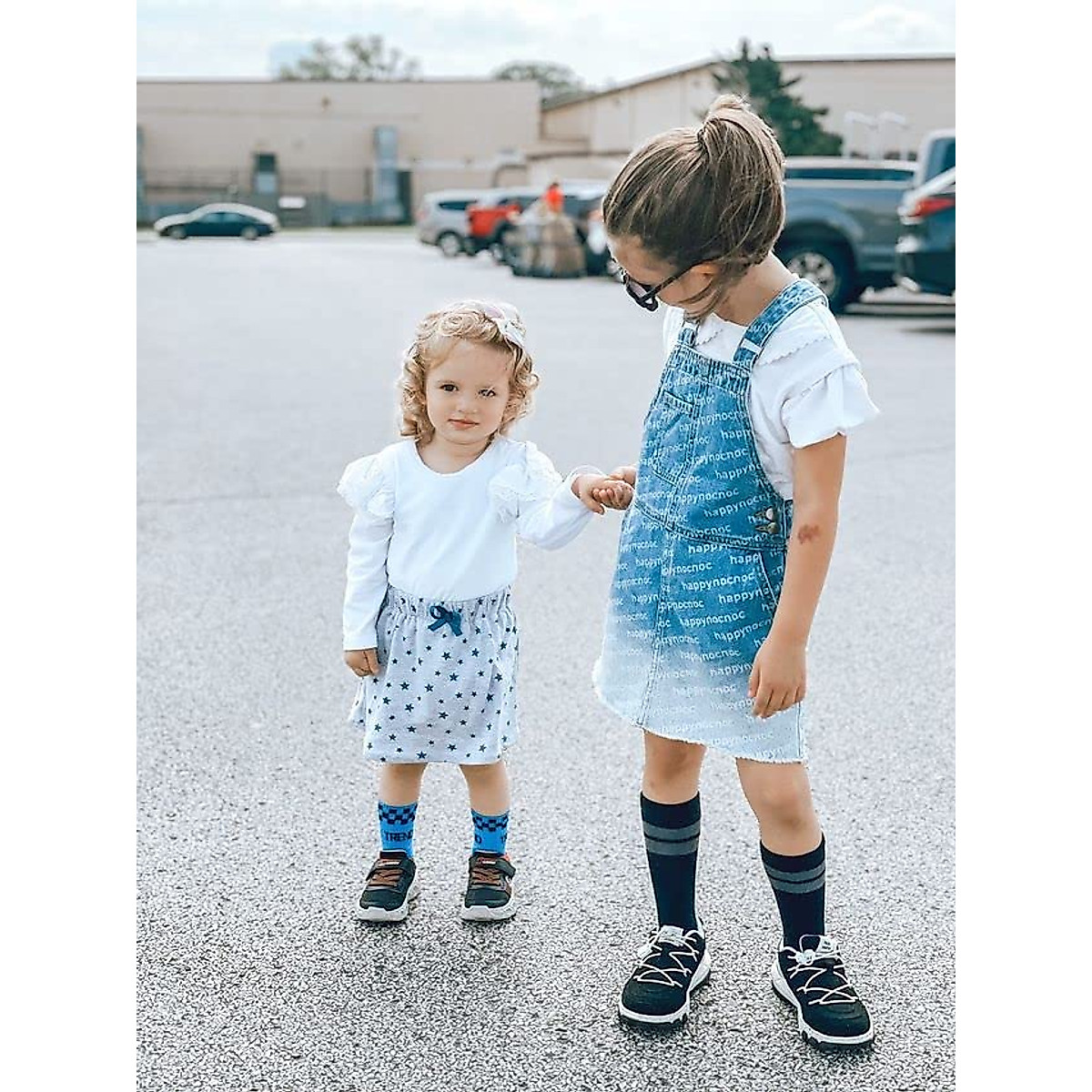 BIG ELEPHANT Toddler Girls Potty Training Pants, Ruffle Diaper Skirt Shorts Soft Absorbent 2 Pack, 4T