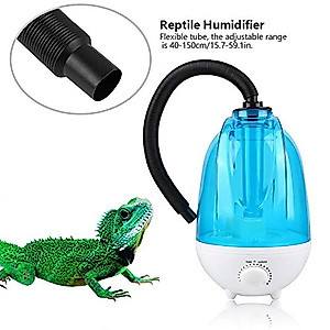 Reptile Humidifier, 4L Mute Mist Making Machine Reptile Air Aroma Ultrasonic Diffuser Water Mist Dispenser for Reptiles Amphibians (US Plug)
