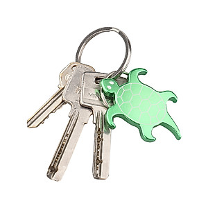Swatom Turtle Aluminum Alloy bottle opener keychain Creative Gifts Accessories (1, Green Turtle)