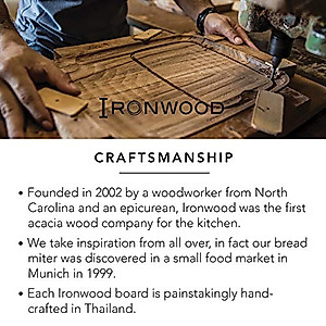 Ironwood Gourmet End Grain Union Stock Yard Professional Chopping Butcher Block, Brown, 14 x 20 x 2.75"