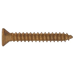 The Hillman Group 3412 6 By 1/2-Inch Brass Plated Flat Head Phillips Metal Screw, 70-Pack
