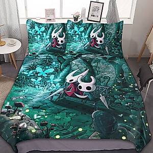 TZHIMEI 3-Piece Bedding Set Hollow_Dark_Knight Ultra Soft Duvet Cover with 2 Pillowcase Comforter Sets 86"x70"