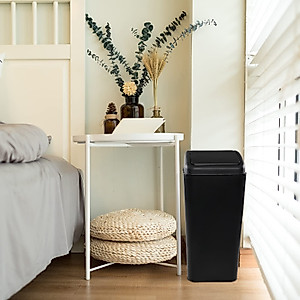 Tstorage 4.5 Gallon Plastic Trash Can with Swing Lid, Slim Swing Top Garbage Can