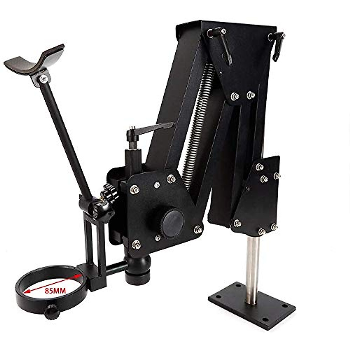 Micro Inlaid Mirror Spring Stand Multi-Directional Microscope Binocular Stereo Zoom Micro Inlaid Mirror Spring Bracket Micro-Setting Microscope Jewelry Making Tool (Only Stand（85mm）)