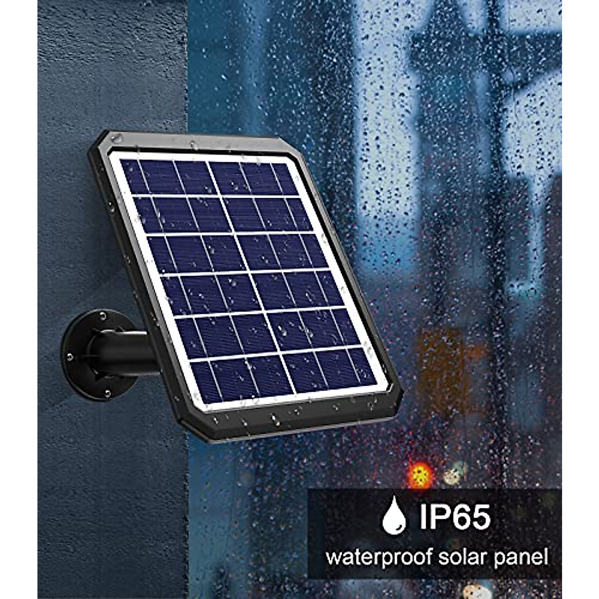 5W Solar Panels Compatible with Eufycam 2/2 Pro/2C/2C Pro/E, Waterproof Solar Powered Battery Charger for EufyCam with Visual LED Indicator, Wall Mounting Bracket Ground Stake -13ft Cable