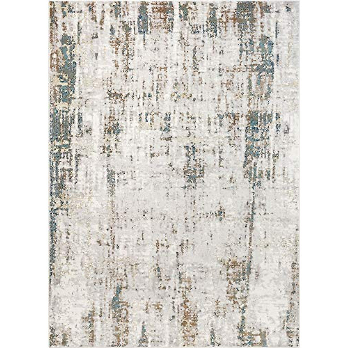 Well Woven Mella Beige & Blue Vintage Distressed Area Rug 9x13 (9'3" x 12'3")