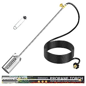 Propane Torch Weed Burner Kit, Blow Torch High Output 1,000,000 BTU, Heavy Duty Flamethrower with 10FT Hose Hose and Handwheel for Flame Weeding,Roof Asphalt,Ice Snow,Road Marking,Charcoal