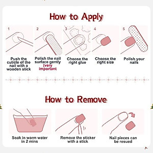 24 PCS French Tip Press on Nails Medium Almond Shape False Nails Gold Glitter Full Cover False Nails with Black Gold Line Star Design Artificial Fingernails for Women Girls Acrylic Manicure Decoration