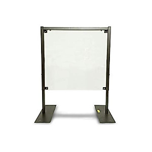 Tabletop Sneeze Shield 24" H X 24" W Protective Barrier with Transaction for Counter, Reception, and Checkout in Store or Office - Protective Cashiers, Receptionist and Customers.