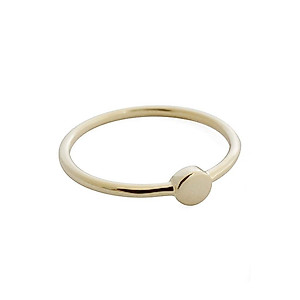 Honeycat Tiny Circle Ring in Gold, Rose Gold, or Silver | Minimalist, Delicate Jewelry (Gold, 5)