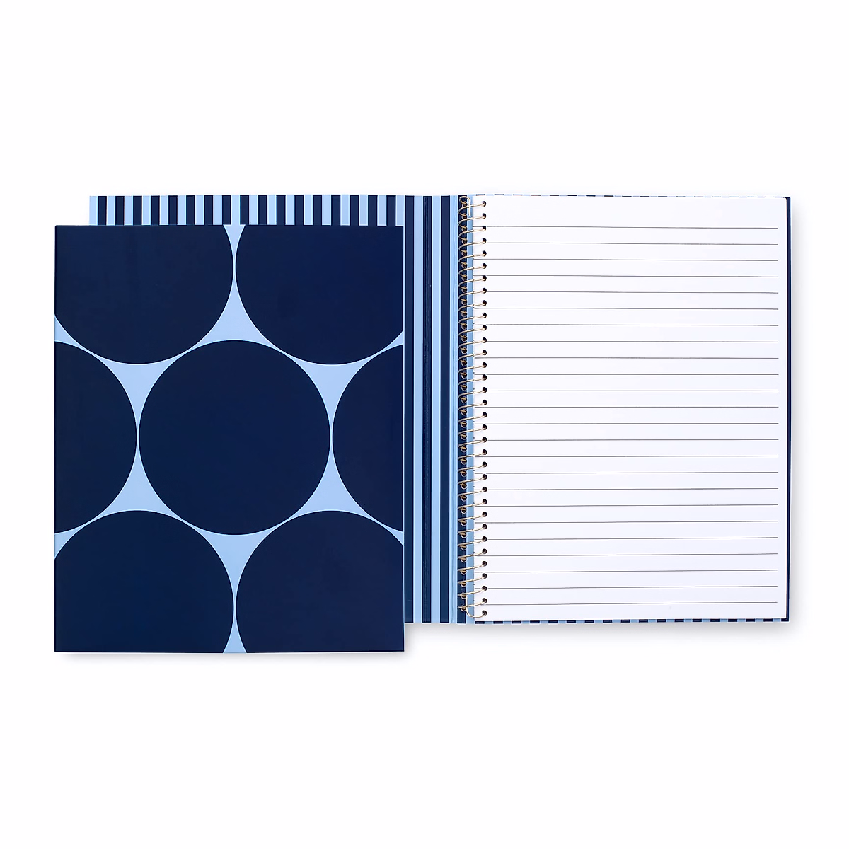 Kate Spade New York Small Concealed Spiral Notebook, 8.25" x 6.75" Journal Notebook with 112 Lined Pages, Joy Dot
