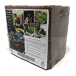 UBICON Easy Use Coco Coir Organic Top Soil; Each Brick Gets 7 Quarts, Excellent Aeration, Reduces Weed Growth, and Retains Water (4)