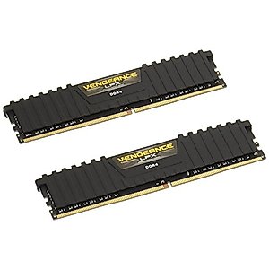 Corsair CMK8GX4M2A2400C16 Vengeance LPX 8GB (2x4GB) DDR4 DRAM 2400MHz (PC4 19200) C16 Memory Kit - Black