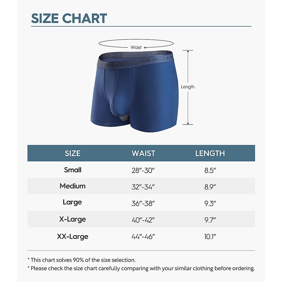 DAVID ARCHY Men's Underwear Micro Modal Dual Pouch Trunks Support Ball Pouch Bulge Enhancing Boxer Briefs for Men 3 or 4 Pack(M,Black/Dark Gray/Navy Blue/Olive Green)