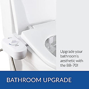 Bio Bidet by Bemis BB-70 Simplet Freshwater Bidet Attachment for Toilet, White, Non Electric, Easy Install