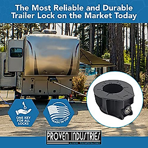 Proven Industries Model PL-5 Fifth-Wheel Kingpin Lock, Heavy-Duty Coupler Lock, Made in The USA