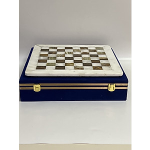 ApexGlobal Large Handmade Full Chess Set, Black and Green, Marble Chess Board, 32 Chess Game Pieces, Unique Home décor. Handcrafted Tournament Chess Board - 2 Players.