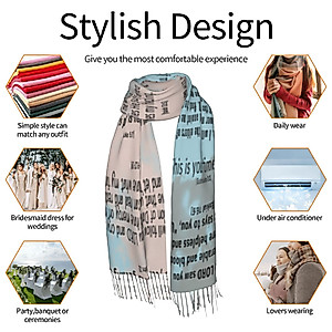 Prayer Healing Inspirational Scripture Bible Verse Religious Scarf Pashmina Shawls Wraps Dress Wedding Bridal Scarves