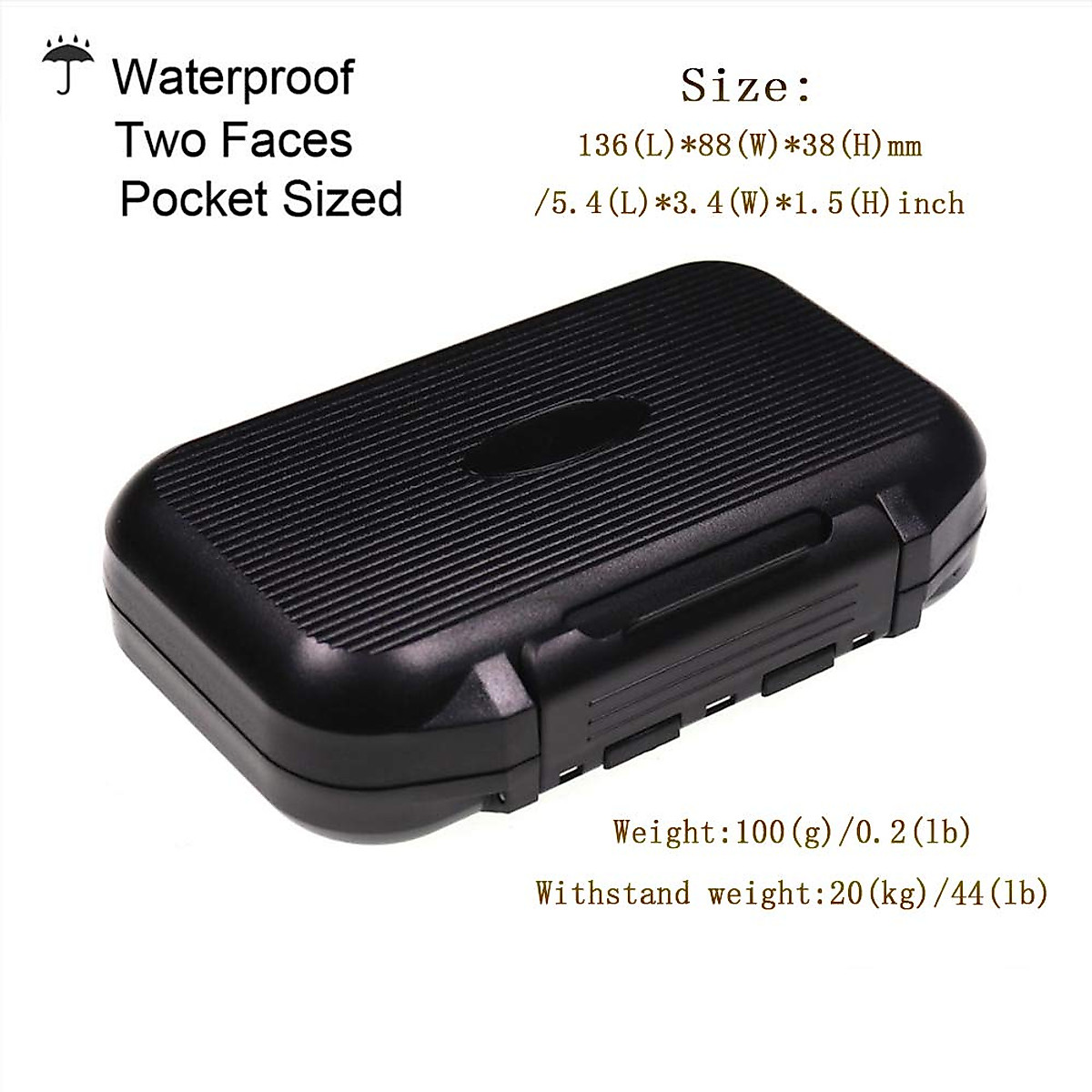 ORIONE Waterproof Portable Fly Fishing Box Easy Grip Foam Jig,Fly Fishing Case,Large Capacity and Pocket Sized，Fly Boxes for Fly Fishing and Trout，Ice Fishing Tackle Boxs for Fly Iures