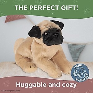 Bearington Lil' Pugsly Small Plush Pug Stuffed Animal Puppy Dog, 6 inch