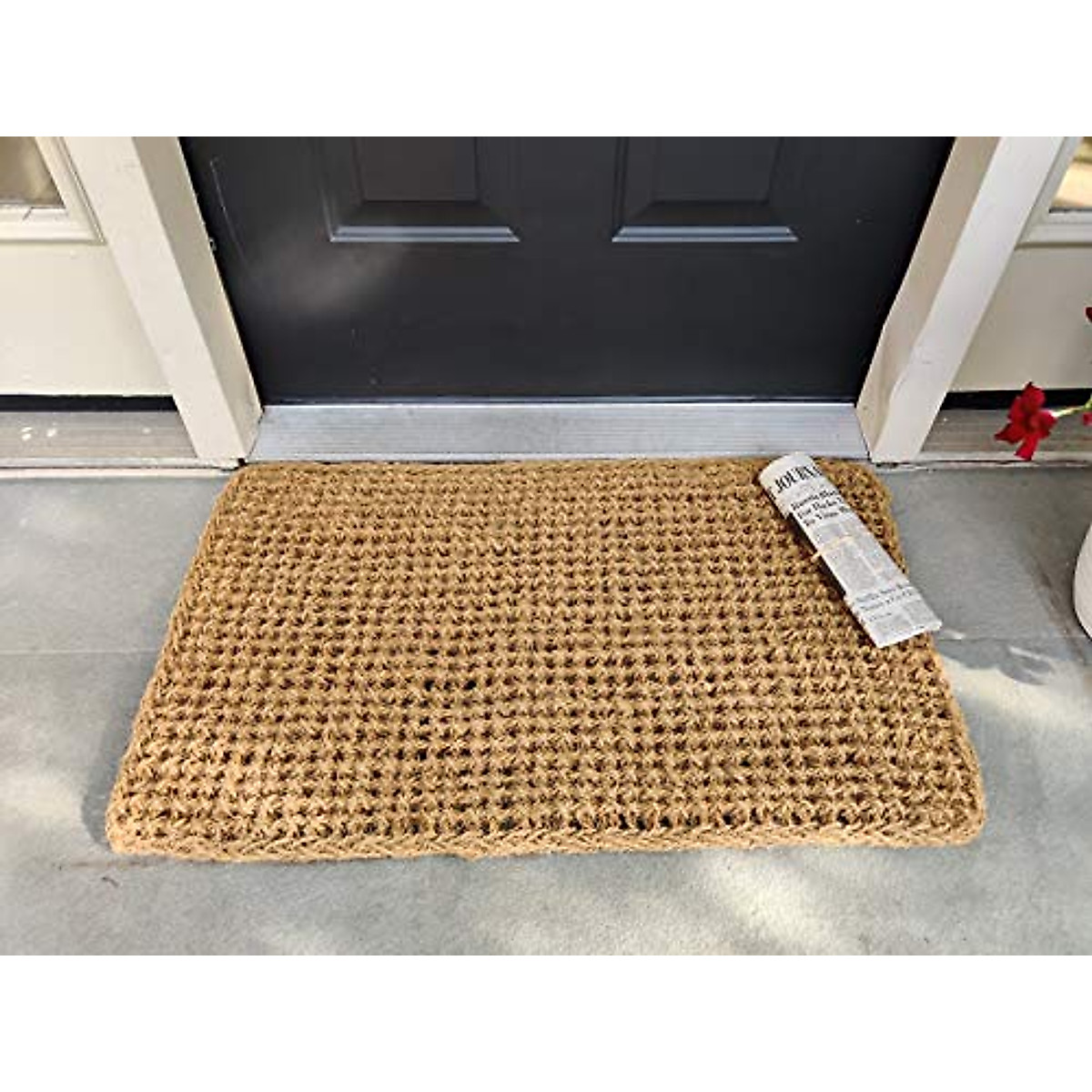 Kempf Rectangle Dragon Coco Coir Doormat, 22-inch by 36-inch, Entrance Mat, Indoor Outdoor, Natural Fiber Mat, Large Size