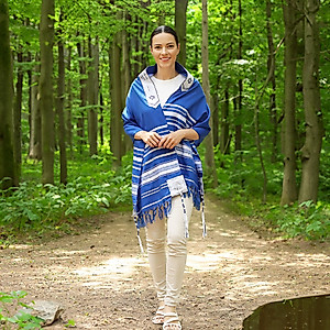 HalleluYAH King Solomon Tallit Prayer Shawl 72"x 22" with Bag | Designed in Israel