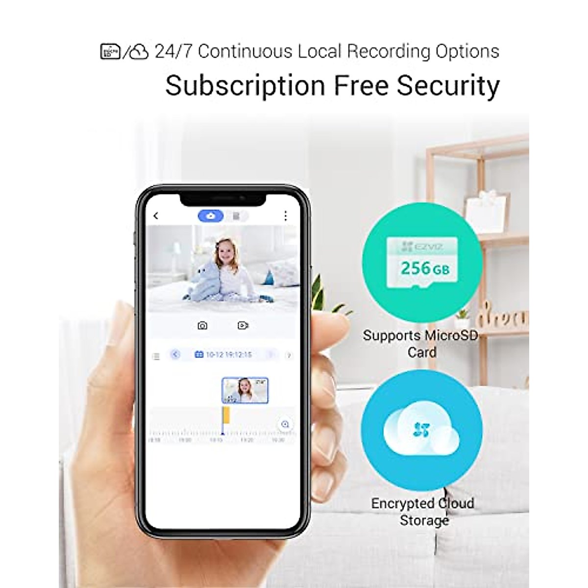 EZVIZ Indoor Security Camera 1080P WiFi Baby Monitor, Smart Motion Detection, Two-Way Audio, 40ft Night Vision, Works with Alexa & Google Assistant(C1C)