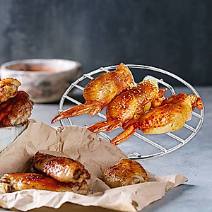 Round Rack for Cooking, Multi-Purpose Accessories Cooking Rack | Multi-Purpose Cooling Rack Stand Grill Fir for Steamer, Fryer, Stockpot