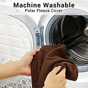 ZXU Pet Heating Pad, Electric Cat Heat Pad with 8 Heat Setting,1-12 Hour Auto Shut Off Timer,Stay On Function,Adjustable Heated Cat Bed with Removable Cover,Dog Heating Pad,Indoor (18" x 22")