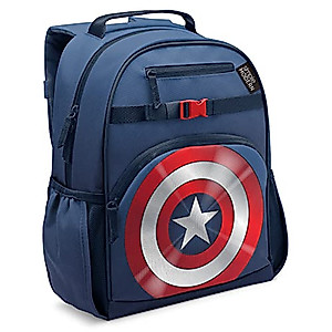 Simple Modern Marvel Kids Backpack for School Boys | Avengers Elementary Backpack for Teen | Fletcher Collection | Kids - Large (16" tall) | Captain America Shield