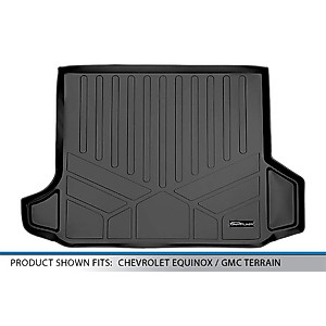 SMARTLINER All Weather Custom Fit Cargo Trunk Liner Floor Mat Black Compatible with 2018-2022 Chevrolet Equinox/GMC Terrain