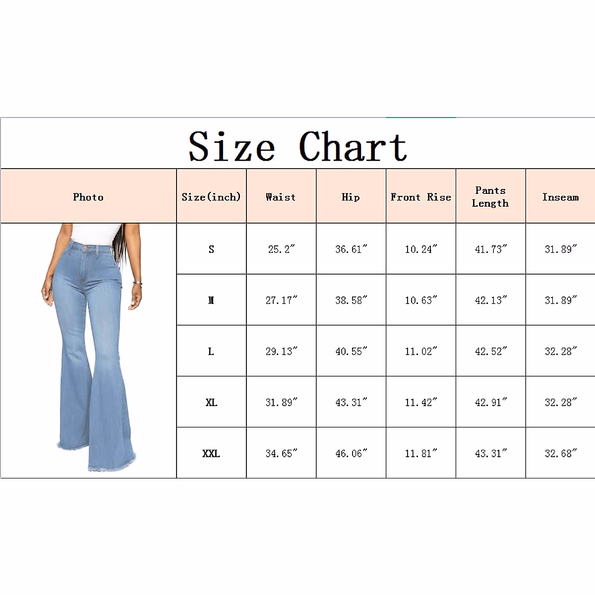 ZERMOM Women's Flare Jeans Mid Rise Bell Bottom Denim Pants