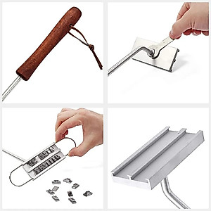 TBESTOACC BBQ Meat Branding Iron with Changeable Letters Steak, Branding Irons, Personalized Barbecue Names Press Tool for BBQ Gifts