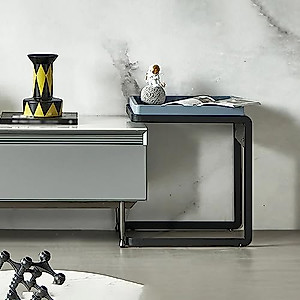 Modern Sofa Side Table Coffee Table Minimalist C-Shaped Side Table Bedside Coffee Table The Living Room Creative Movable Sofa Tables for Bed Or Chair Side End Table