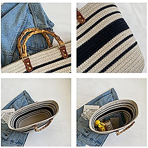 Straw Tote Bag for Women Woven Hobo Handbag Shoulder Bag Satchel Fashion Beach Bag Large Top Handle Bag Purse Summer 2023