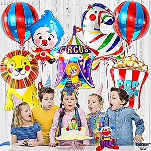 KatchOn Circus Balloons for Carnival Theme Party Decorations, 7 Count, Perfect for Birthday Parties