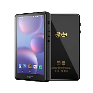 HiBy R5 Gen 2 Hi Res Audio Player Android Mp3 Mp4 Player with Class A Headphone Amplifier High Impedance Low Heat Generation Black