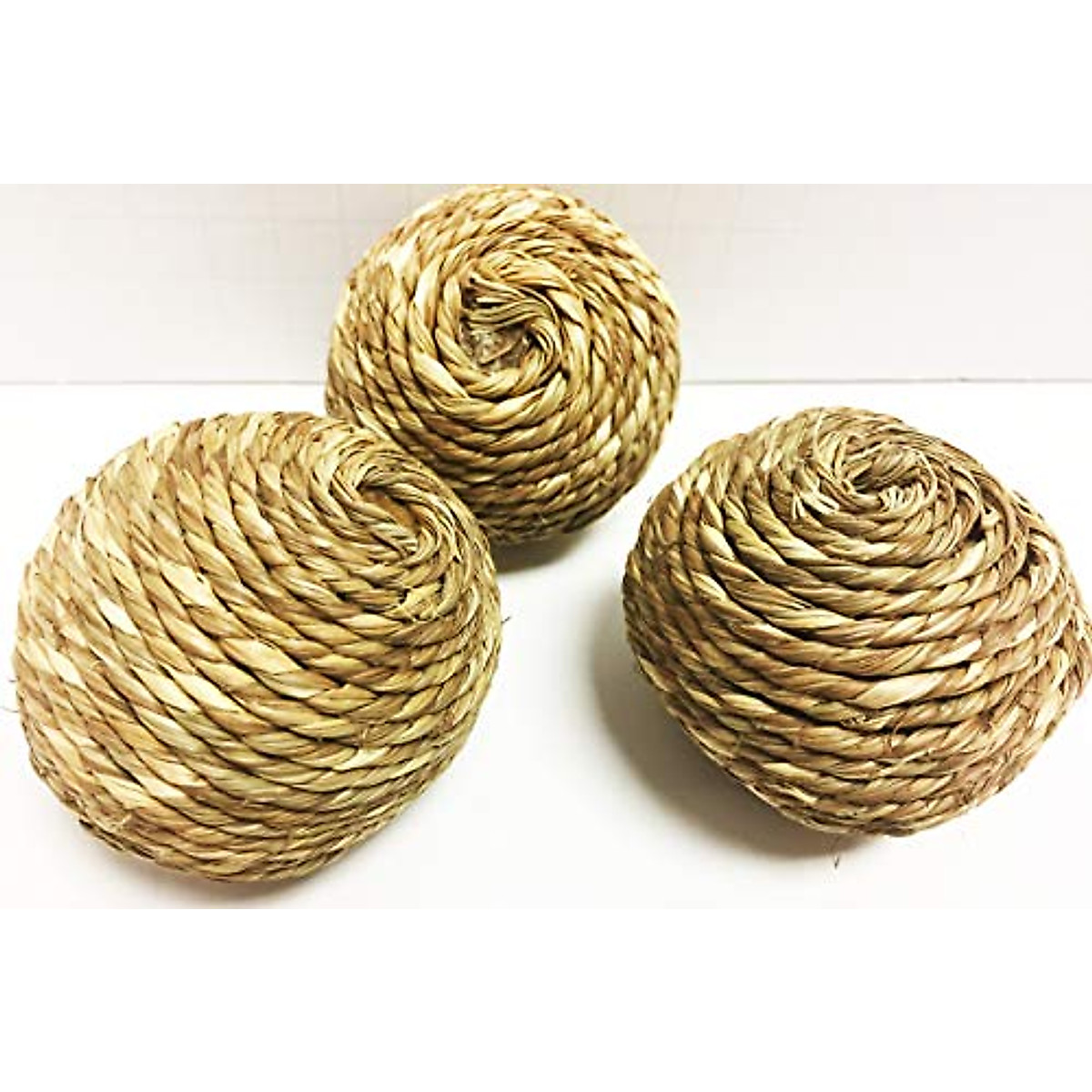 Bonka Bird Toys 1272 Seagrass Rope Ball 3 Pack Bird Toy Parrot Foraging Foot Craft Part Talon