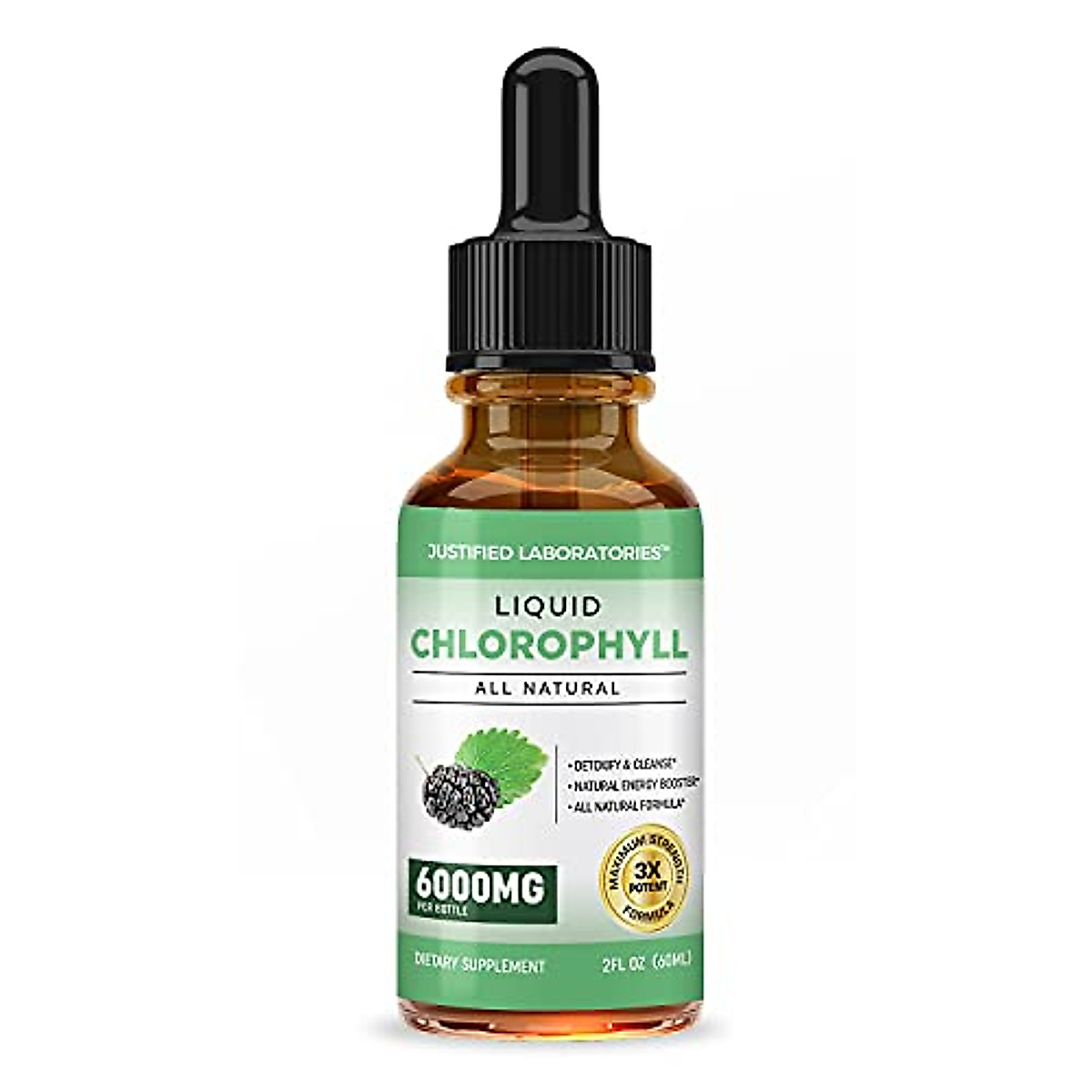 Liquid Chlorophyll Drops Maximum Strength 6000MG Concentrate Packed Antioxidants Minerals and Vitamins 120 Servings Per Bottle (2 Bottles)