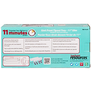 Hardware Resources 11-11/16" Plastic Tipout 2 Shallow Tray Set, White