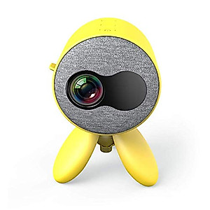 ZYZMH Portable Mini Kids Projector Household Small 3D Home Theater Projector HD 1080P Projector Compatible with Mobile Phone (Color : Yellow)