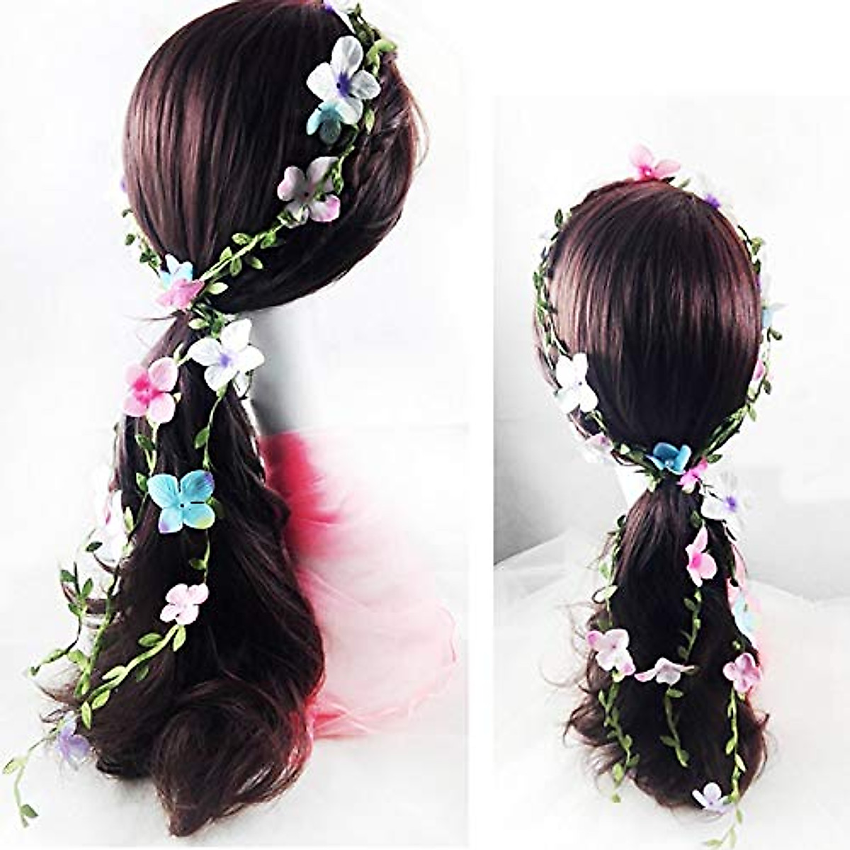 LNIMI Artificial Vines 40 M Fake Hanging Plants Silk Ivy Artificial Leaf Garlands Simulation Foliage Rattan Green Leaves Decorative Home Wall Garden Wedding Party Wreaths Decor