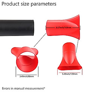 Leaf Blower Flat Nozzle for Milwaukee M18 2724-20 2724-21 Fuel Leaf Blower, Quick Drying Cleaning Other uses, Designed Positioning Ring Inside The Nozzle The Easier Installation (Red)